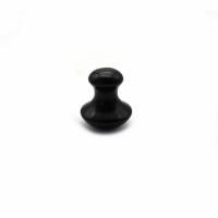 China Natural Black Obsidian Mushroom Gua Sha Beauty Massage Stone for Face Body Care Essential Accessory Set for sale