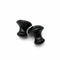 China Natural Black Obsidian Mushroom Gua Sha Beauty Massage Stone for Face Body Care Essential Accessory Set for sale
