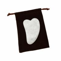 China Hand-Held Gua Sha Tool Made of White Jade for Effective Muscle Massage and Beauty Care for sale