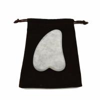 China Hand-Held Gua Sha Tool Made of White Jade for Effective Muscle Massage and Beauty Care for sale