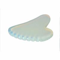 China Opalite Heart Shape Gua Sha Massager Board for Full Body Health Care and Relaxation for sale
