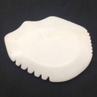China Jade Gua Sha Board for Face and Body Massage White Jade Scraping Tool Massager for sale