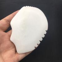 China Jade Gua Sha Board for Face and Body Massage White Jade Scraping Tool Massager for sale