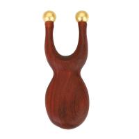 China ISO9001 Certified Brass Eye Massage Tool for Nasal Bridge Sandalwood Facial Gua Sha Massage Comb 95*38mm Size for sale