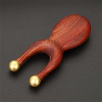 China ISO9001 Certified Brass Eye Massage Tool for Nasal Bridge Sandalwood Facial Gua Sha Massage Comb 95*38mm Size for sale
