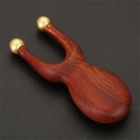 China ISO9001 Certified Brass Eye Massage Tool for Nasal Bridge Sandalwood Facial Gua Sha Massage Comb 95*38mm Size for sale