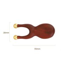 China ISO9001 Certified Brass Eye Massage Tool for Nasal Bridge Sandalwood Facial Gua Sha Massage Comb 95*38mm Size for sale
