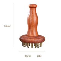 China Gua Sha Function Brass Universal Meridian Massage Comb Body Massage Brush Scalp Relax And Hair Growth Head Massage Tool for sale