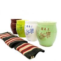 China Body Massage Function Handheld Ceramic Gua Sha Cup for Meridian Dredging and Moxibustion Treatment for sale