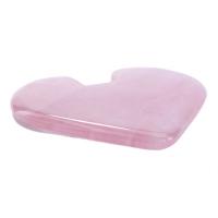 China Logo Customized Logo Availabled Rose Quartz Heart-shaped Gua Sha Stone for Skin Care and Body Massager for sale