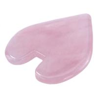 China Logo Customized Logo Availabled Rose Quartz Heart-shaped Gua Sha Stone for Skin Care and Body Massager for sale
