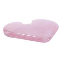 China Logo Customized Logo Availabled Rose Quartz Heart-shaped Gua Sha Stone for Skin Care and Body Massager for sale