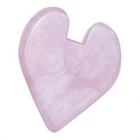 China Logo Customized Logo Availabled Rose Quartz Heart-shaped Gua Sha Stone for Skin Care and Body Massager for sale
