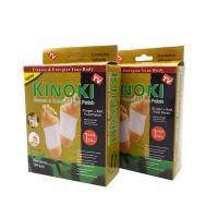 China White/gold Herbal Detox Foot Pads 100% Natural Bamboo Extract for Stress Relief and Cleansing Muscles for sale