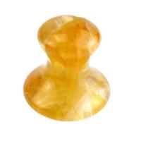 China Yellow Citrine Mushroom Gua Sha Face Massage Tool Mushroom Shape at Affordable for sale