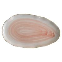 China Ceramic Fish Plate for Serving Fruit Salad Pasta Main Course Dishwasher and Microwave Safe Irregular Shape for sale