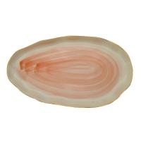 China Ceramic Fish Plate for Serving Fruit Salad Pasta Main Course Dishwasher and Microwave Safe Irregular Shape for sale