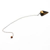 China Exquisite Natural Tiger Eye Chakra Pendulum Crystal Pendant Necklace for Men and Women Bohemian for sale