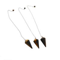China Exquisite Natural Tiger Eye Chakra Pendulum Crystal Pendant Necklace for Men and Women Bohemian for sale