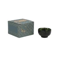 China Engraving Type 100% Chinese Natural Jade Bowl Dark Green Jade Hand-Carved Bowl Cup for Home Decoration Enhancement for sale
