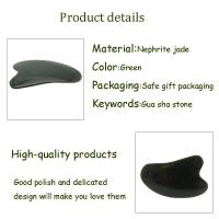 China Facial Massager Natural Nephrite Jade Stone Gua Sha Board for Face and Body Skincare SPA Acupuncture Therapy Treatment for sale