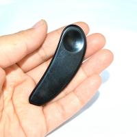 China 2024 Arrivals Black Obsidian Eye Gua Sha Spoon Facial Massager Guasha Tools For Face Customized Logo Accepted for sale