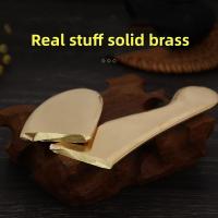 China Natural Brass Metal Gua Sha Scraping Board Guasha Facial Spa Massager Meridian Massage Skincare Beauty Tool for Body Muscles for sale
