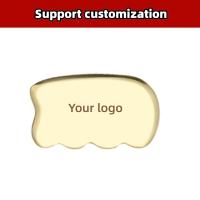 China Customized Logo Availabled Brass Metal Gua Sha Scraping Board for Facial Spa Massager Meridian Massage Skincare Tool Home for sale