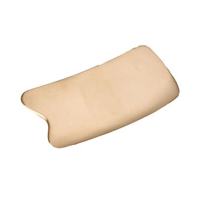 China Properties Massage Equipment Natural Brass Metal Gua Sha Board for Muscle Massage and Facial Spa Massager Tool for sale