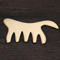 China Hair Health Care Salon Beauty Tool Scalp Massage Comb Guasha Stone Head Massager for Natural Brass Gua Sha Board and Hair Car for sale