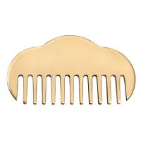 China Gold Fine-tooth Natural Brass Gua Sha Board Scalp Massage Comb Guasha Stone Head Massager Hair Health Care Beauty Tool Home for sale