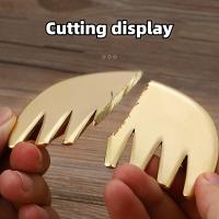 China Massage Comb Seven-tooth Natural Brass Gua Sha Board Scalp Massager Guasha Tool Head Hair Health Care Salon Beauty Home for sale