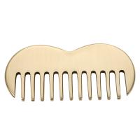 China Fine-tooth Natural Brass Gua Sha Board Scalp Massage Comb Guasha Stone Head Massager Hair Health Care Salon Beauty Tool for sale