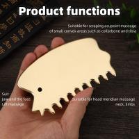 China Body Muscles Massage Tool Natural Brass Gua Sha Board Scalp Comb Guasha Stone Head Massager Hair Health Care Salon Beauty for sale