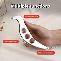 China Silver Gua Sha Scalp Massage Board made of 304 Stainless Steel for Muscle Fascial Relaxation and Sport Fitness for sale