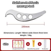 China Silver Gua Sha Scalp Massage Board made of 304 Stainless Steel for Muscle Fascial Relaxation and Sport Fitness for sale