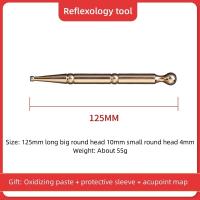China Massage Tools Brass Copper Manual Acupressure Reflexology Pen for Body Health Care Therapy Tissue Massage Stick Gold for sale