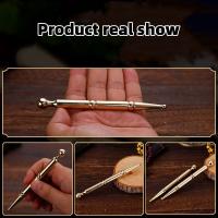 China Massage Tools Brass Copper Manual Acupressure Reflexology Pen for Body Health Care Therapy Tissue Massage Stick Gold for sale