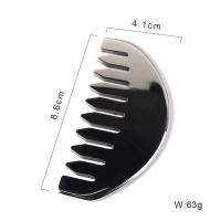 China Customized Logo Availabled Best Seller Stainless Steel Gua Sha Scalp Massage Comb Guasha Stone Head Massager Hair Health Care Salon Beauty for sale