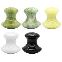 China Green Natural Jade Mushroom Shape Massage Stone for Muscle Massage and Facial Beauty Health Massage Relaxation in 2024 for sale