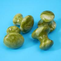 China Green Natural Jade Mushroom Shape Massage Stone for Muscle Massage and Facial Beauty Health Massage Relaxation in 2024 for sale
