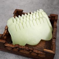 China Customized Logo Availabled M Shape Jade Gua Sha Stone Head Massager for Hair Health Care and Scalp Massage in Salon Beauty for sale