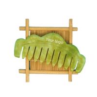 China Body Muscles Health Care 2024 Natural Xiuyan Jade Gua Sha Scalp Massage Comb for Dredging Meridians and Beautifying Skin for sale