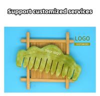 China Body Muscles Health Care 2024 Natural Xiuyan Jade Gua Sha Scalp Massage Comb for Dredging Meridians and Beautifying Skin for sale