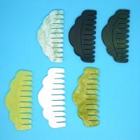China Body Muscles Health Care 2024 Natural Xiuyan Jade Gua Sha Scalp Massage Comb for Dredging Meridians and Beautifying Skin for sale