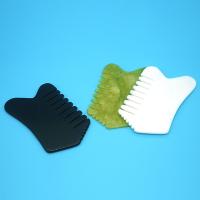 China Jade Gua Sha Combs Massage Stone Hair Comb Handheld Head Tools for Body Muscles and Multifunctional Facial Massage Tool for sale