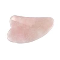 China Small Jade Stone Guasha Board Custom Facial Massager for Neck Back Shoulder Waist Buttock Heart Shape Rose Quartz Gua Sha for sale