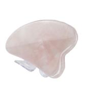 China Small Jade Stone Guasha Board Custom Facial Massager for Neck Back Shoulder Waist Buttock Heart Shape Rose Quartz Gua Sha for sale