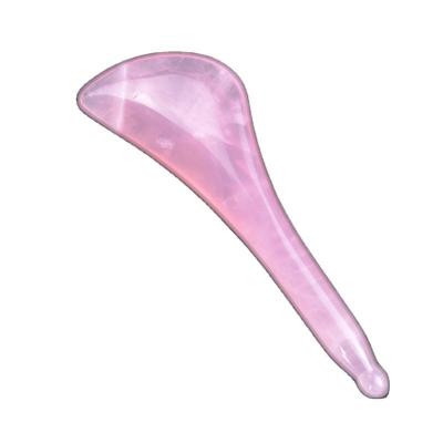 China Body Massage Tool Rose Quartz Gua Sha Pen Avaiable Logo for Facial and Eye Acupuncture Stick for sale