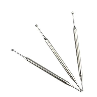 China Customized Logo Availabled Stainless Steel Manual Acupressure Reflexology Pen for Body Health Care Therapy Tissue Massage Stick for sale
